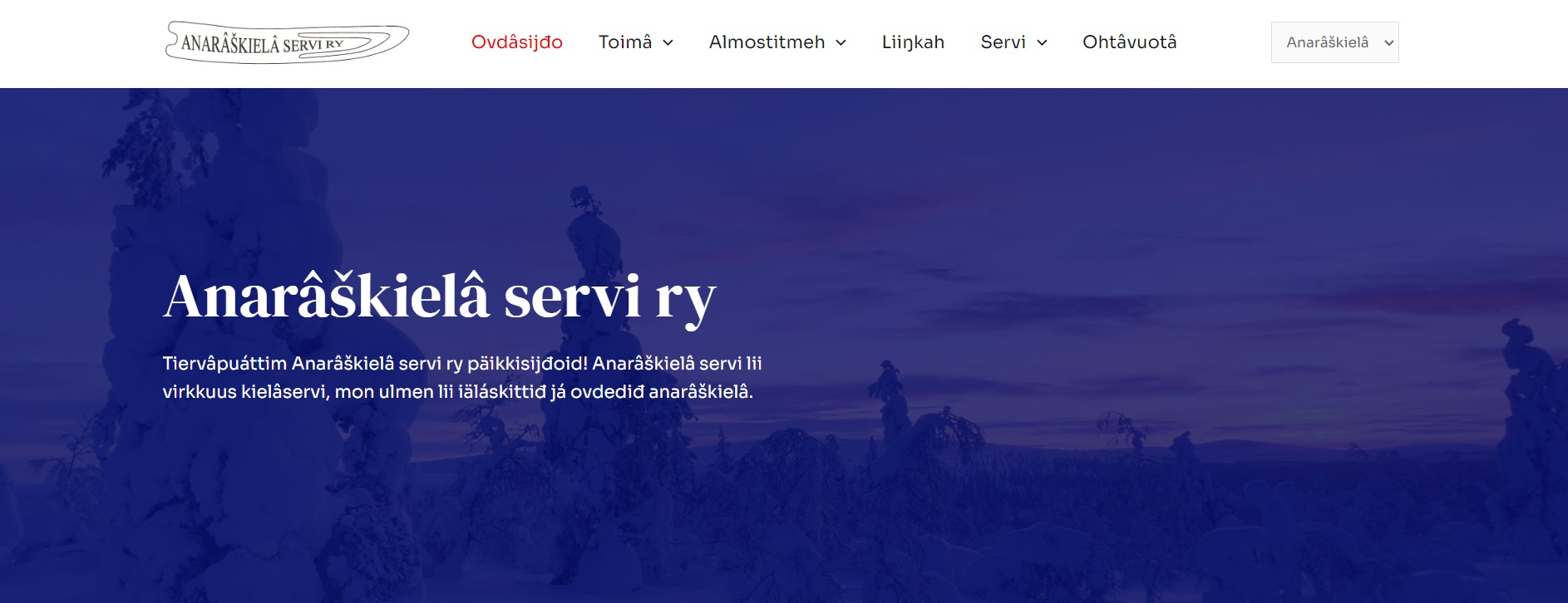 Anarâškielâ seervist láá uđđâ nettisiijđoh | Anarâš aavis